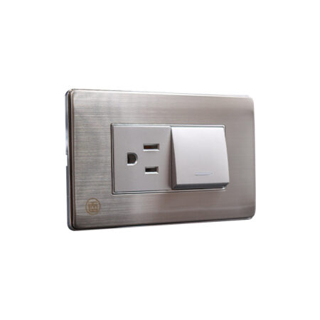 INTERRUPTOR 3 WAY TRIPLE ALUMINIO PLATEADO 250-125V - HEA LIGHT